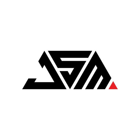 Jsm Triangle Letter Logo Design With Triangle Shape Jsm Triangle Logo