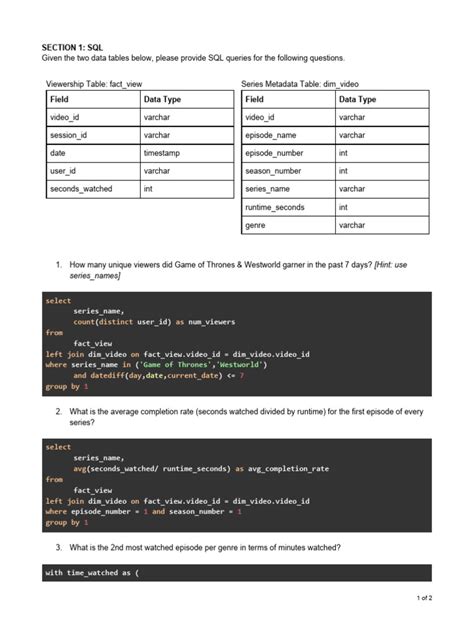 Product Analytics Interview Technical Evaluation Qanda Pdf Table Product Analytics Interview Technical Evaluation Qanda Pdf Table