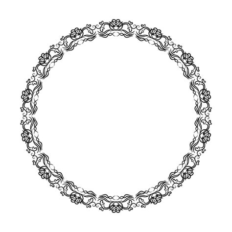 Premium Vector Round Elegant Vintage Frame