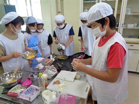 6年 家庭科調理実習 六合東小学校