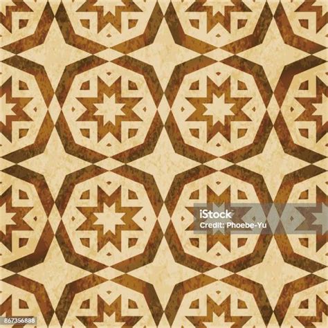 레트로 브라운 수채화 텍스처 그런 지 완벽 한 배경 다각형 형상 꽃 0명에 대한 스톡 벡터 아트 및 기타 이미지 0명 갈색 곡선 Istock