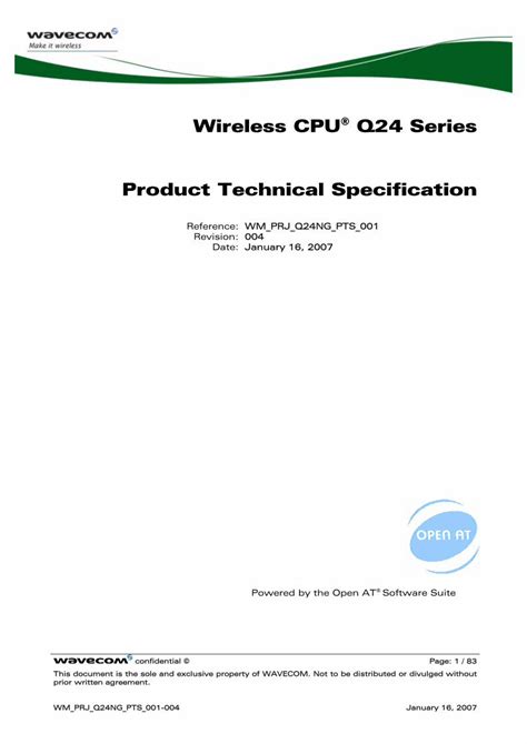 Pdf Product Technical Specification Dokumen Tips