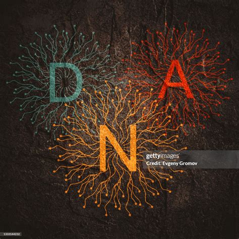 Concept Of Biochemistry With Dna Acronym And Lines Connected With Dots
