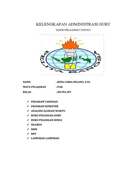 Cover Kelengkapan Administrasi Guru Pdf