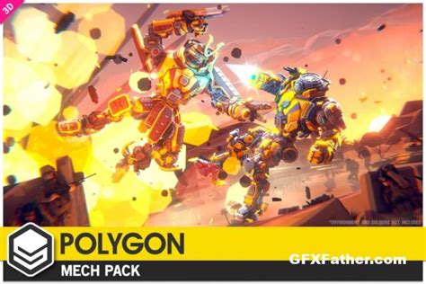 Unity Assets Polygon Mech Pack Low Poly 3d Art By Synty V12