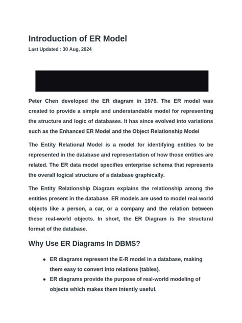 Dbmsintroduction Of Er Model Pdf Databases Data