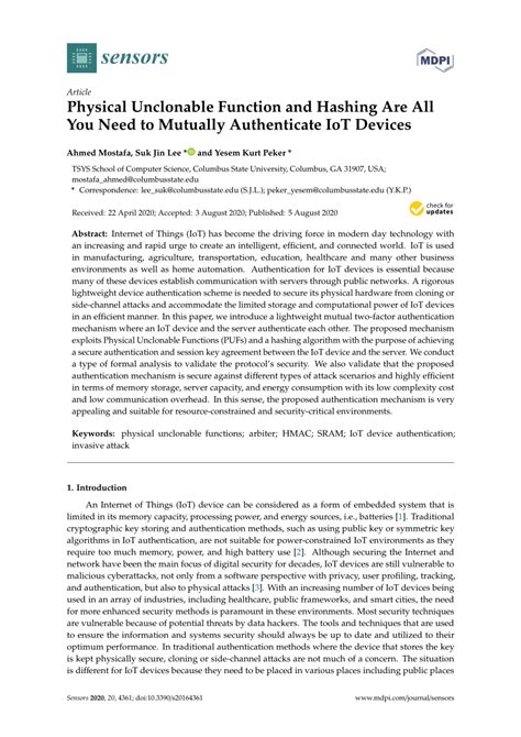pdf physical unclonable function and hashing are all you need to