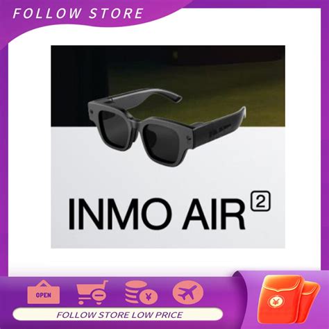 Inmo Air 2 무선 Ar 안경 휴대용 고화질 풀 컬러 디스플레이 모바일 컴퓨터 화면 프로젝션 번역 프롬프트 Aliexpress