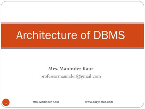 Architecture Of Dbms And Data Independence Pps