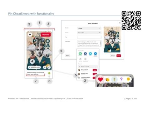 PInterest Pin Cheatsheet V With QR PC Lapiop