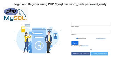 Login And Register Using Php Mysql Passwordhash Passwordverify Youtube