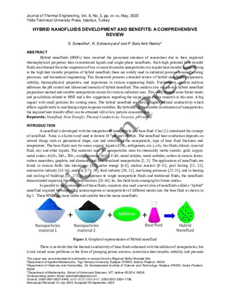 Pdf Hybrid Nanofluids Development And Benefits A Comprehensive Review