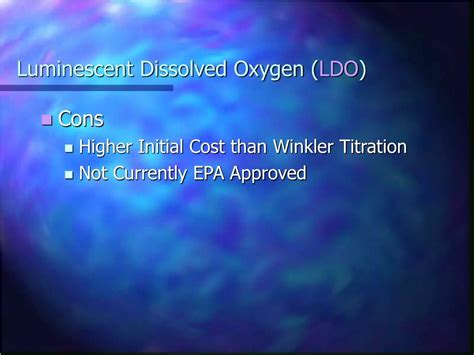 Ppt L Uminescent D Issolved O Xygen Ldo Measurements For