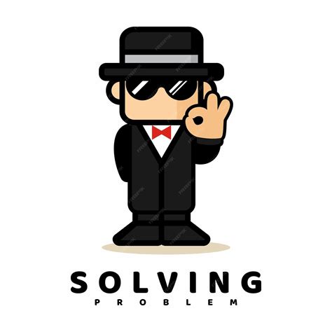 Premium Vector Solving Problem Mascot Logo Design Vector