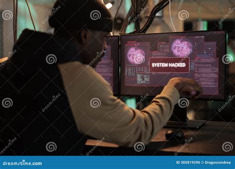 Cyberattack Hacker Coding Malicious Software Wiriting Password