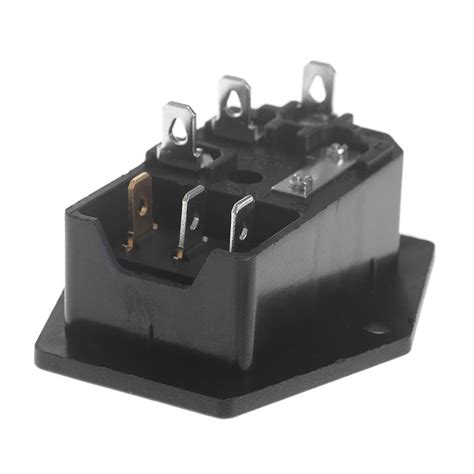 10a 250v 3 Pin Iec320 C14 Ac Inlet Male Plug Power Socket With Fuse Switch