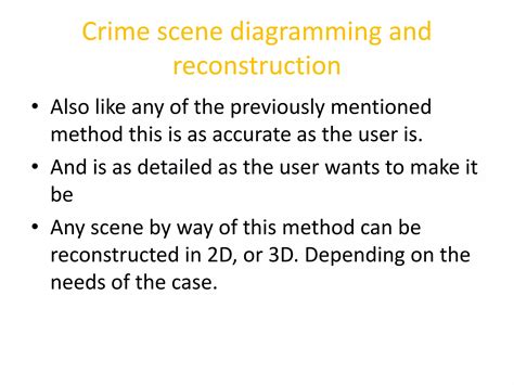 Crime Scene Diagramming And Reconstruction By Det Mike Anderson Pptx