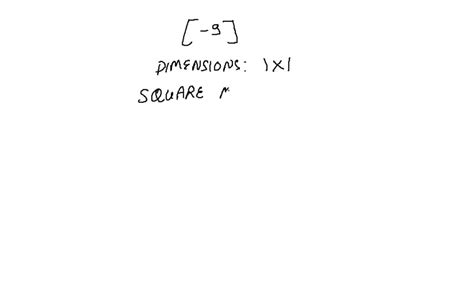 ⏩solved find the dimension of each matrix identify any square … numerade