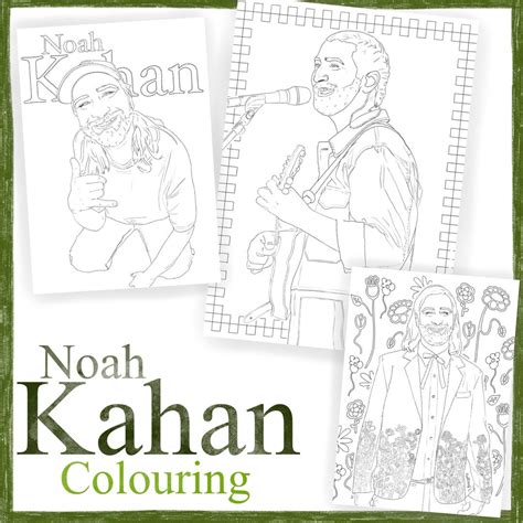 Noah Kahan Coloring Printables Pages Poster Stick Season Colouring