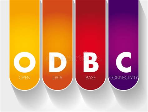 Acrónimo De Conectividad De Base De Datos Abierta De Odbc Stock De Ilustración Ilustración De