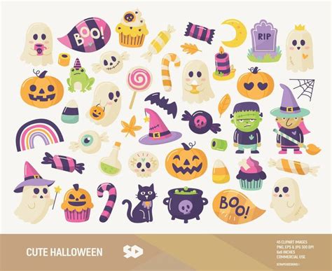 Cute Halloween Clipart Pumpkin Clip Art Trick Or Treat Autumn Fall