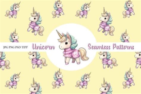 Seamless Unicorn Patterns Graphic By Pille Riin · Creative Fabrica