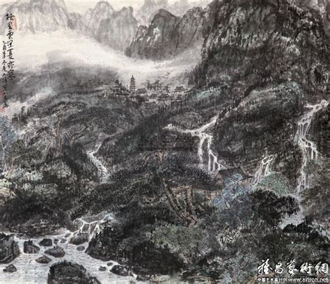 松里云深夏亦寒 山水画作品在线展 崔如琢作品展 崔如琢在线作品 崔如琢官方网站 雅昌艺术家网
