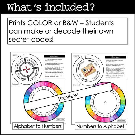 Secret Decoder Alphabet Number Cipher Wheel Code Maker Secret Codes