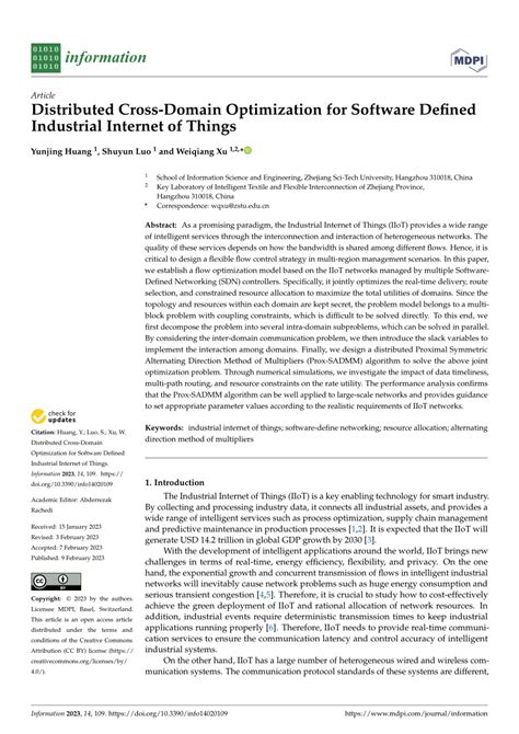 Pdf Distributed Cross Domain Optimization For Software Defined