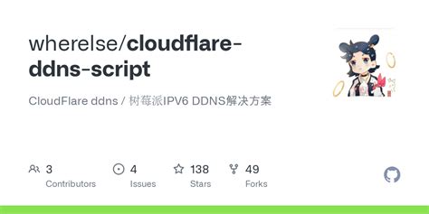Github Wherelse Cloudflare Ddns Script Cloudflare Ddns Ipv Ddns
