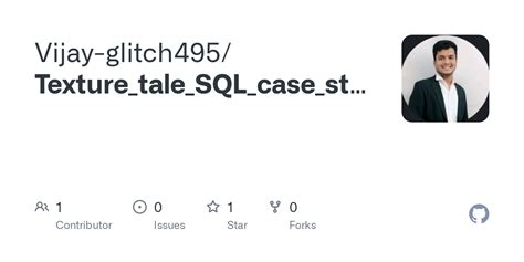 Github Vijay Glitch495texturetalesqlcasestudy