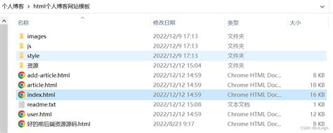 Html个人博客网站模板（源码） 免费个人网站源码 Csdn博客