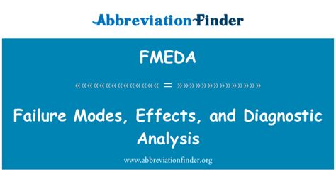 Fmeda 代表 失效模式、 效果和诊断分析 Failure Modes Effects And Diagnostic Analysis