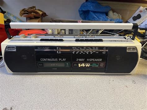 Sharp Wq 268e Dual Tape Cassette Player Recorder Radio White £1500
