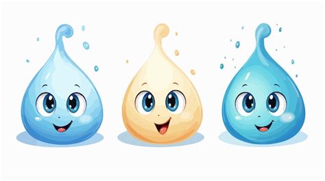 Cute Cartoon Little Raindrop Stock Illustration Premium Ai Generated