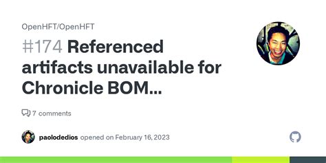 referenced artifacts unavailable for chronicle bom 2 23 137 · issue 174 · openhft openhft · github