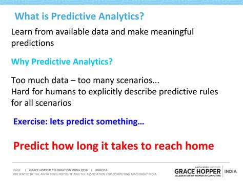 Predictive Analytics Workshop Ppt