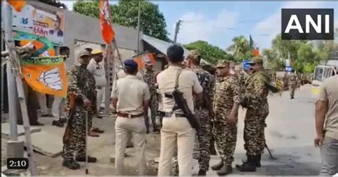पश्चिम बंगाल नंदीग्राम हिंसा के बाद इलाके में तैनात की गई पैरामिलिट्री