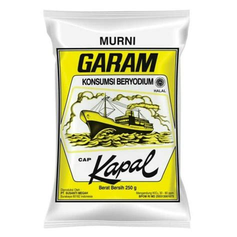 Jual Garam Cap Kapal 250 Gram Beryodium Iodium Salt Shopee Indonesia