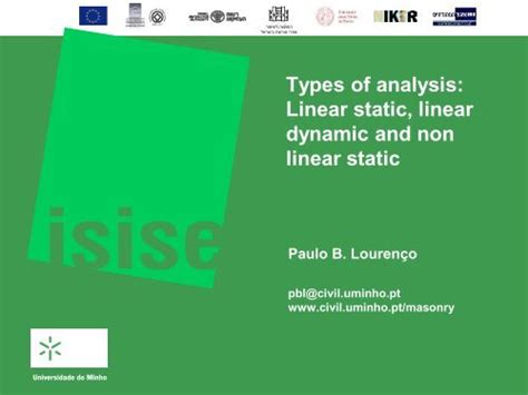 Types Of Analysis Linear Static Linear Dynamic And Non Linear Static