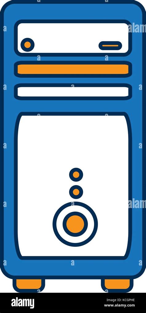 CPU Tower Icon Over White Background Vector Illustration Stock Vector Image Art Alamy