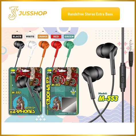 Jual Earphone Headset Stereo Mic Headset Extra Bass In Ear Shopee Indonesia
