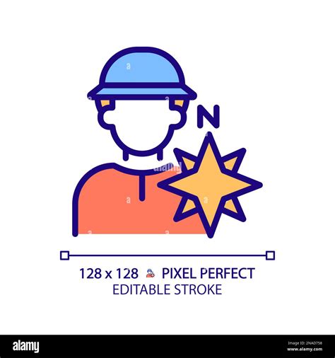 Explorer Pixel Perfect Rgb Color Icon Stock Vector Image And Art Alamy