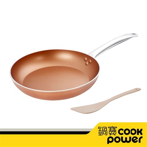 【cookpower鍋寶】金銅不沾平煎鍋贈木鏟28cm Eo Fp28bzsp5 平底鍋26 30cm Yahoo奇摩購物中心