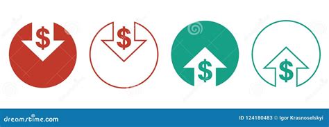 Cost Reduction Line Icons Collection Efficiency Streamlining