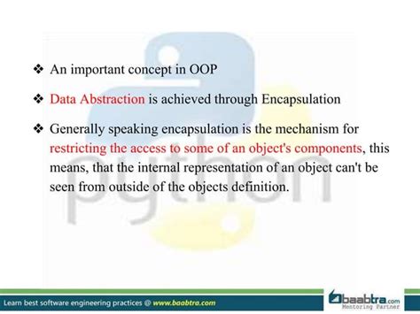 Oop Concepts In Python Pptx Programming Languages Computing
