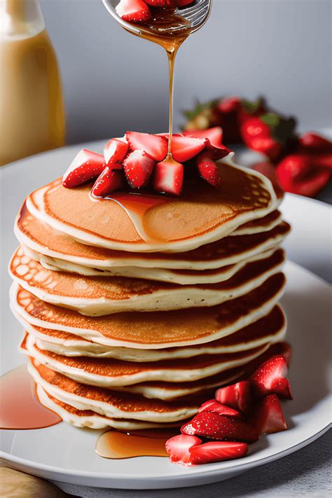 Strawberry Pancake Stack · Creative Fabrica