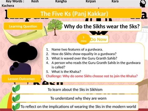 The 5 Ks Teaching Resources