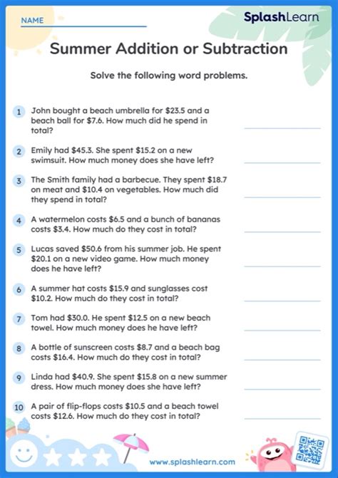 Decimal Word Problem Worksheets Multi Step Word Problem Worksheets