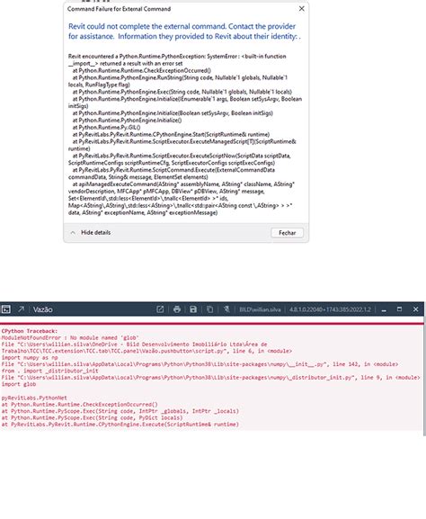 Error When Re Opening Revit Revit Api Pyrevit Forums